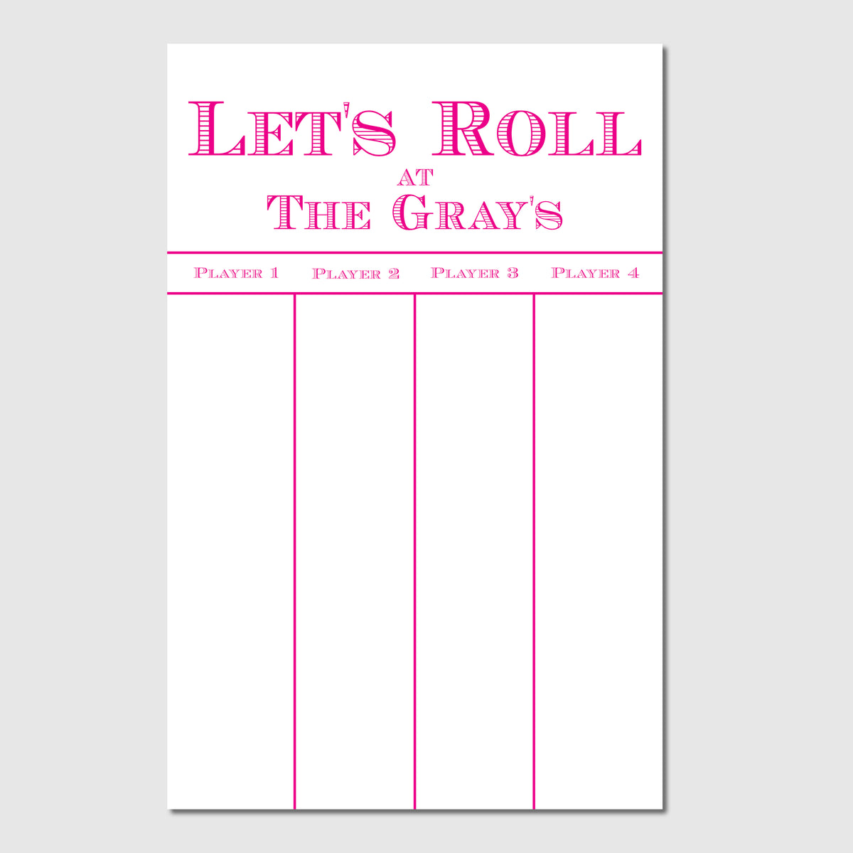 Let's Roll Score Sheets | Notepads– Paper Cadeau